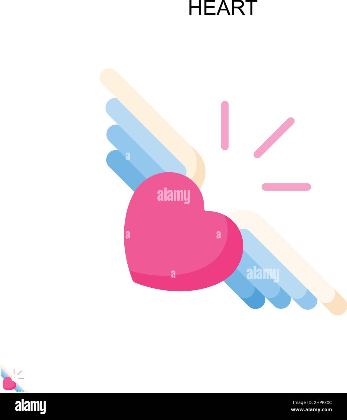 Heart Simple vector icon. Illustration symbol design template for web ...