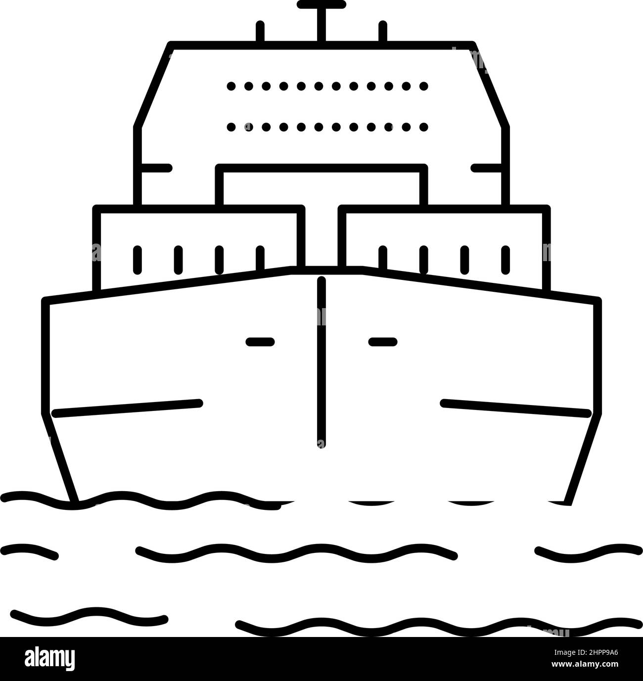 sea freight delivery line icon vector illustration Stock Vector Image ...