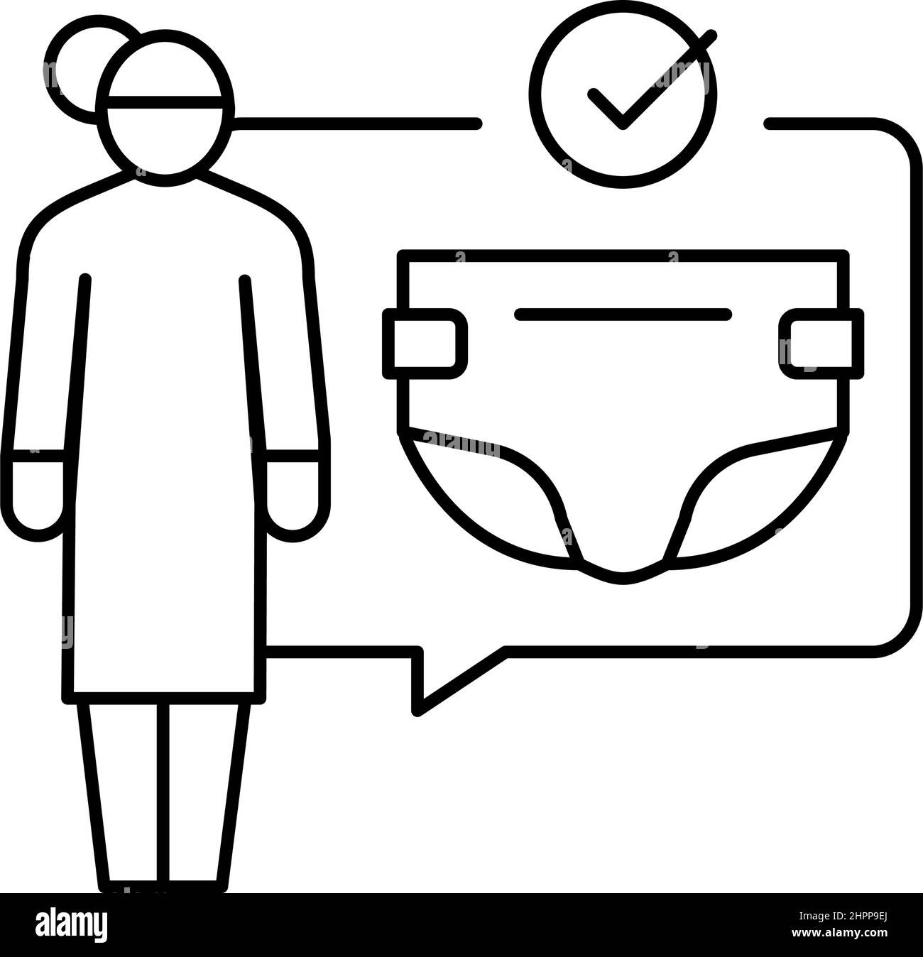 changing diapers line icon vector illustration Stock Vector Image & Art ...