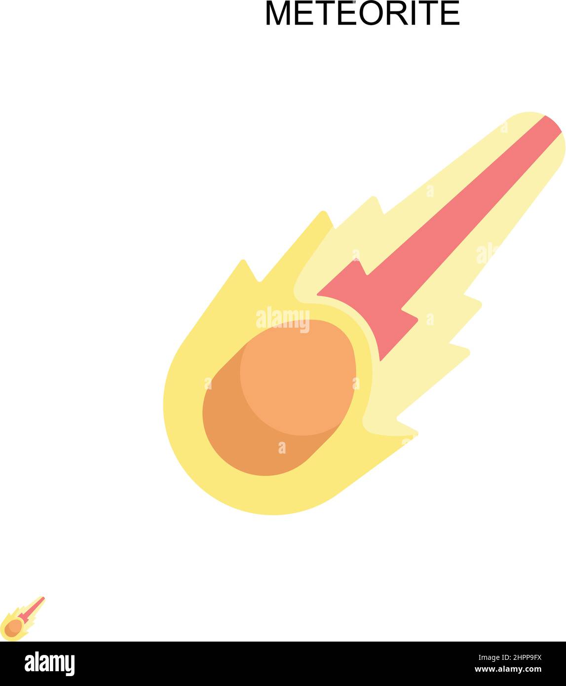 Meteorite Simple vector icon. Illustration symbol design template for ...
