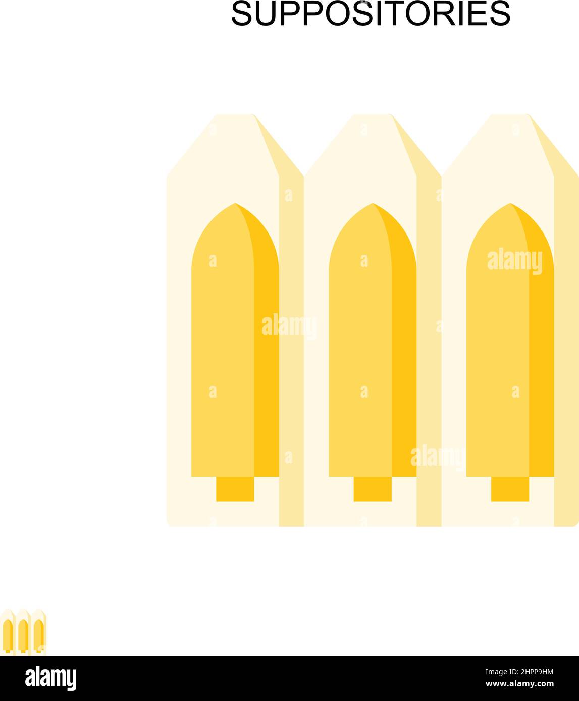 Suppositories Simple vector icon. Illustration symbol design template for web mobile UI element ...