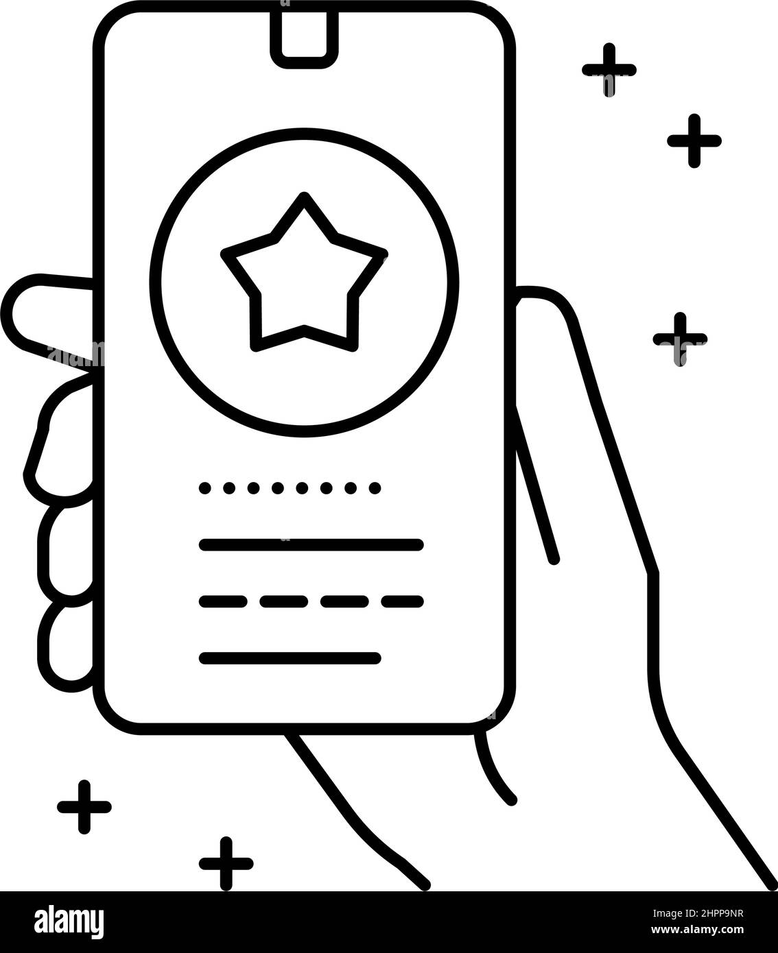 phone application bonus line icon vector illustration Stock Vector ...