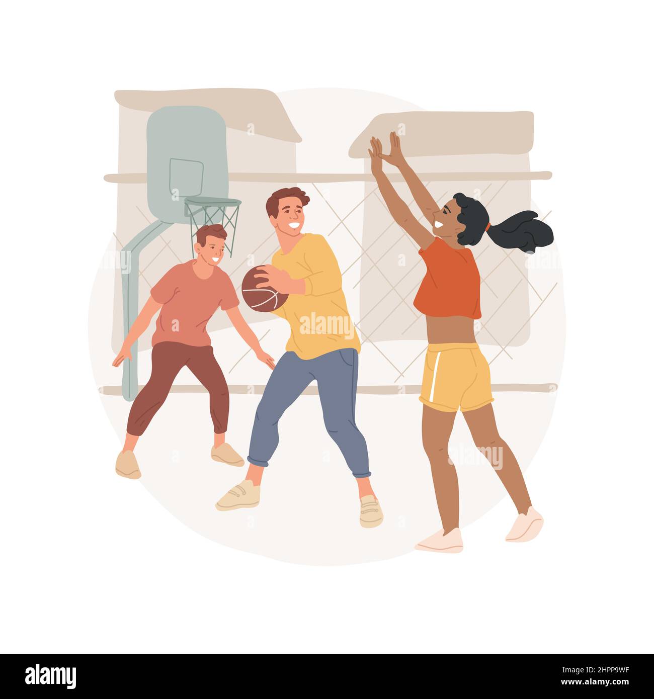 Basketball abstract concept vector illustration. Community basketball ...