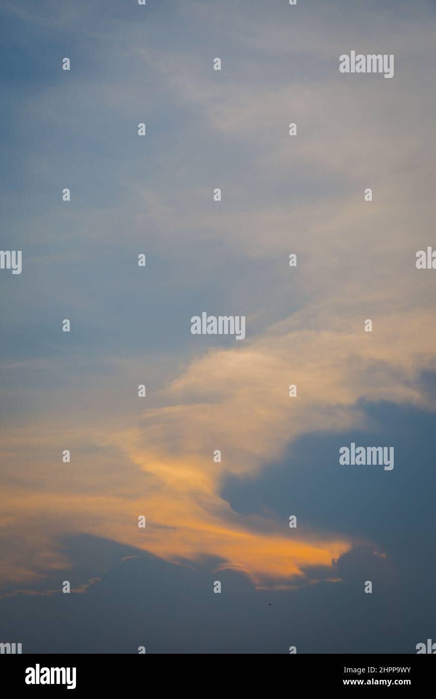 Sky and clouds before sunset background Stock Photo - Alamy