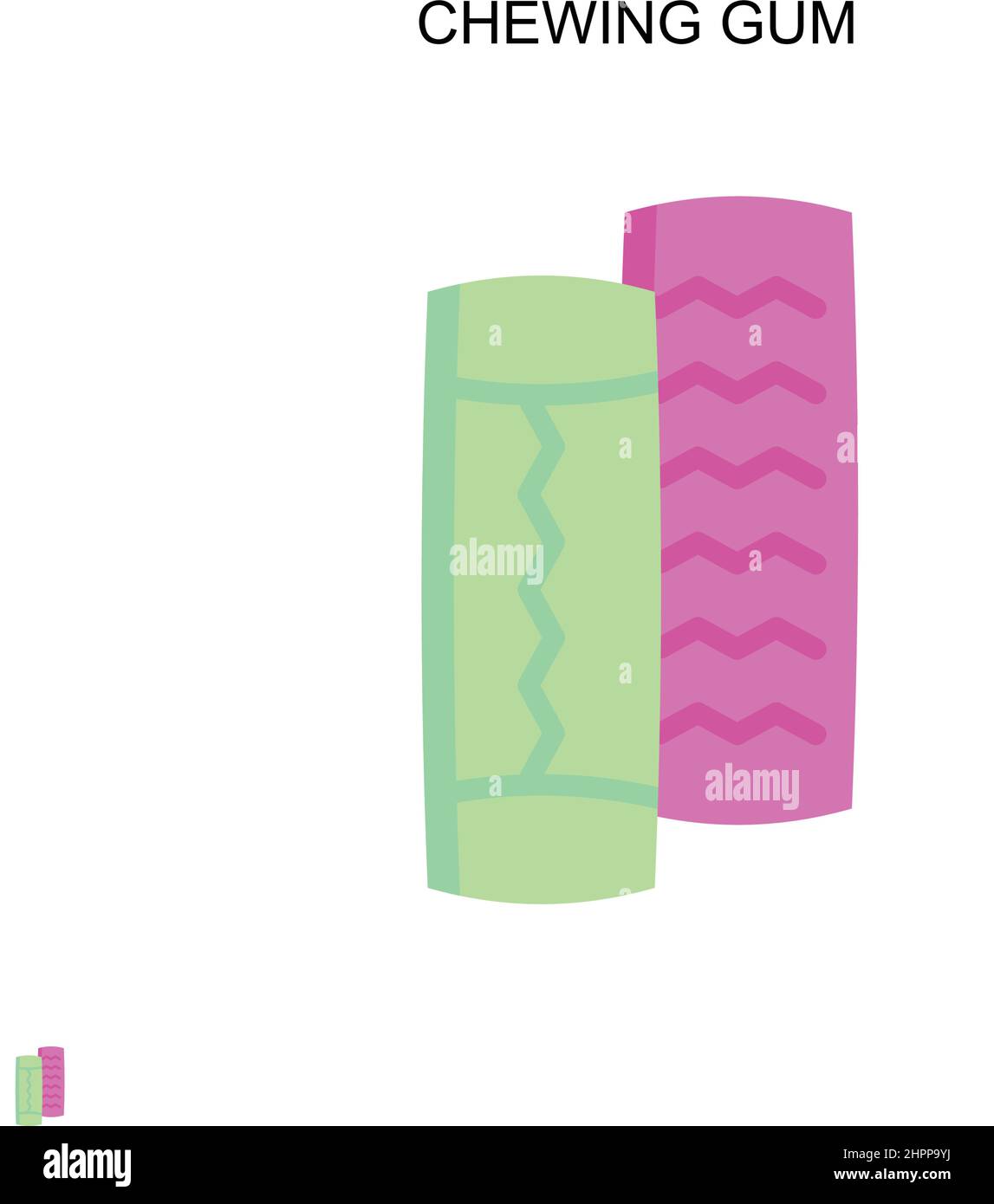 Chewing gum Simple vector icon. Illustration symbol design template for ...