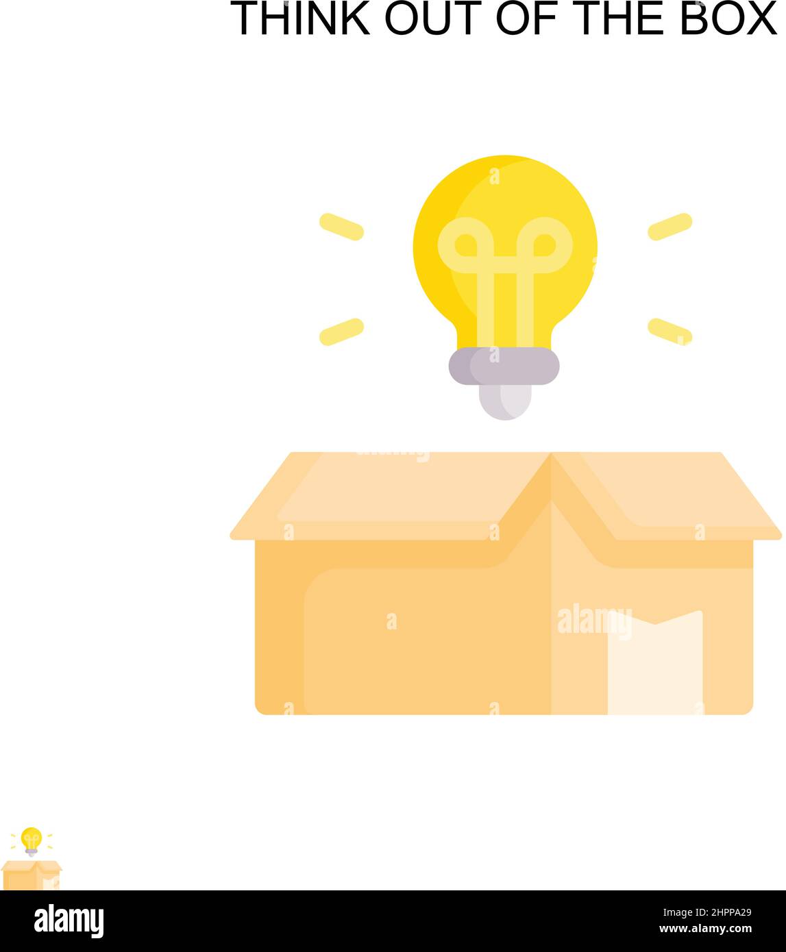 Think out of the box Simple vector icon. Illustration symbol design ...
