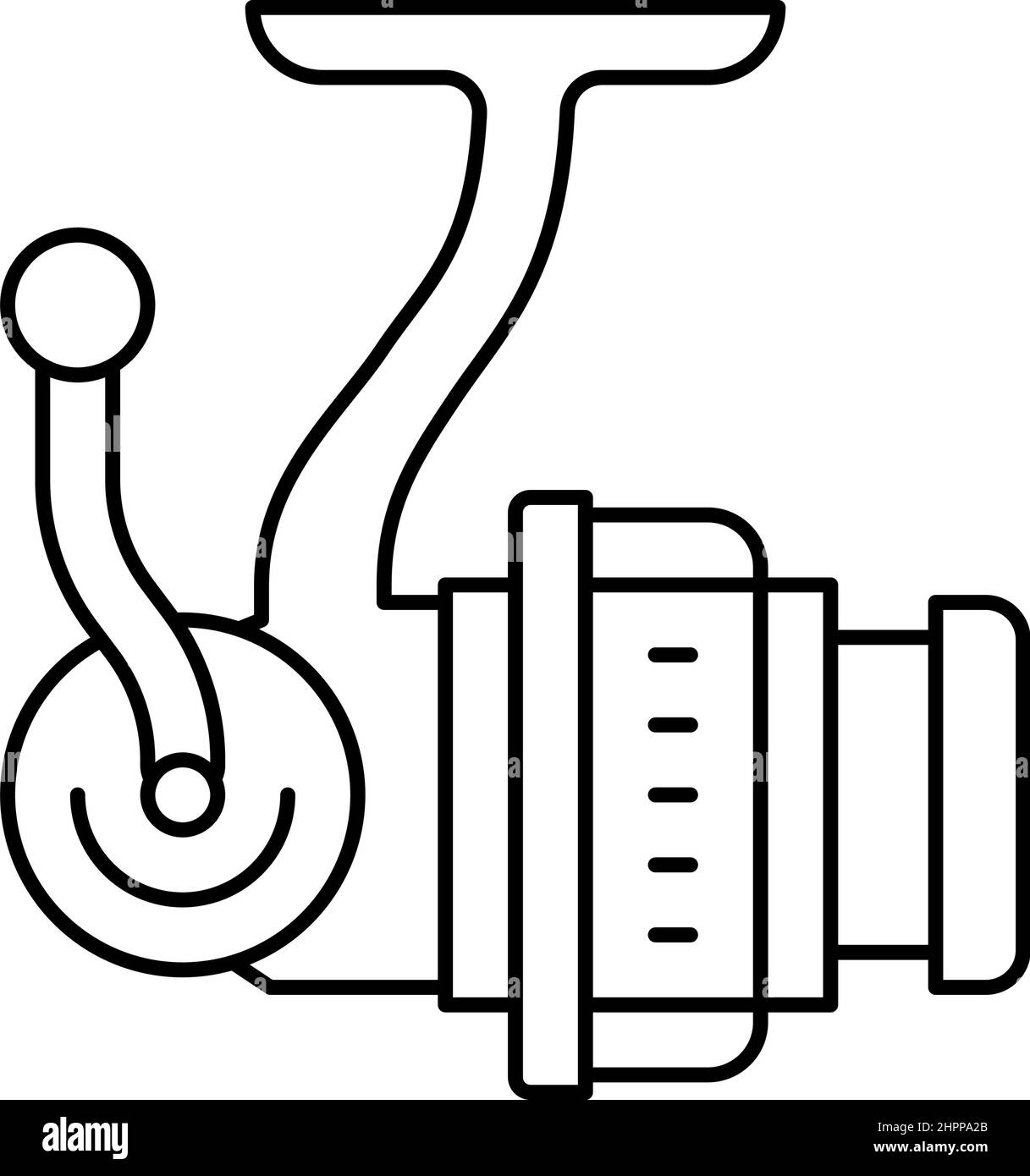 spinning reel line icon vector illustration Stock Vector Image & Art ...