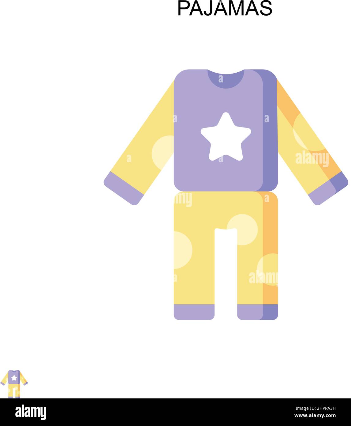 Pajamas Simple vector icon. Illustration symbol design template for web ...