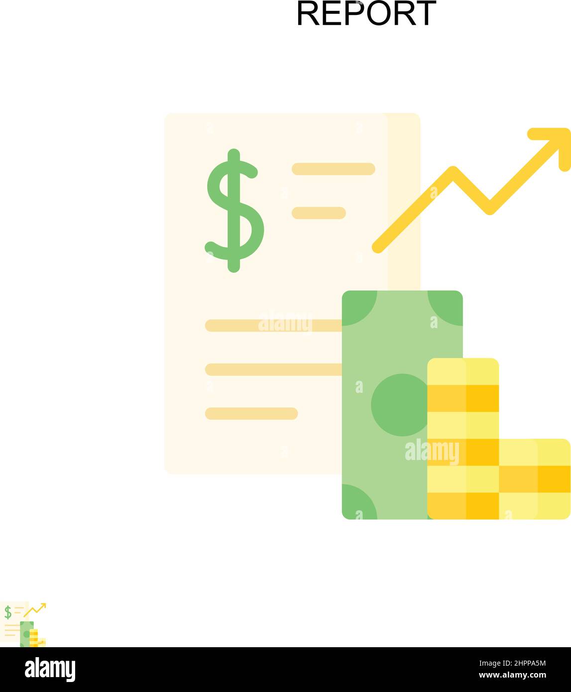 Report Simple vector icon. Illustration symbol design template for web ...