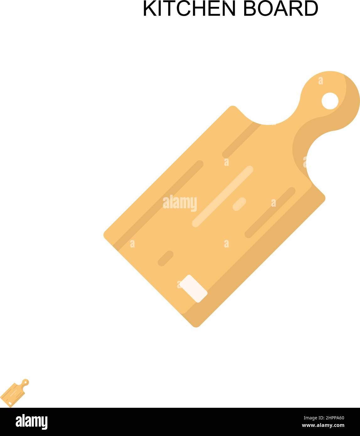 Kitchen board Simple vector icon. Illustration symbol design template ...