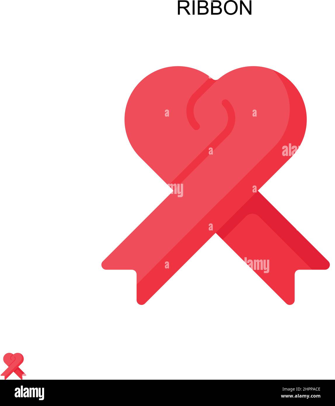 Ribbon Simple vector icon. Illustration symbol design template for web ...