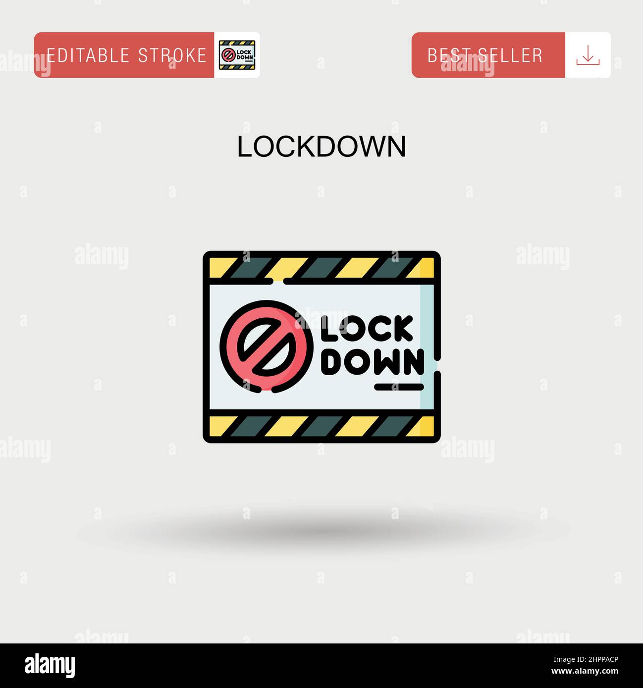 Covid 19 lockdown sign Stock Vector Images - Alamy