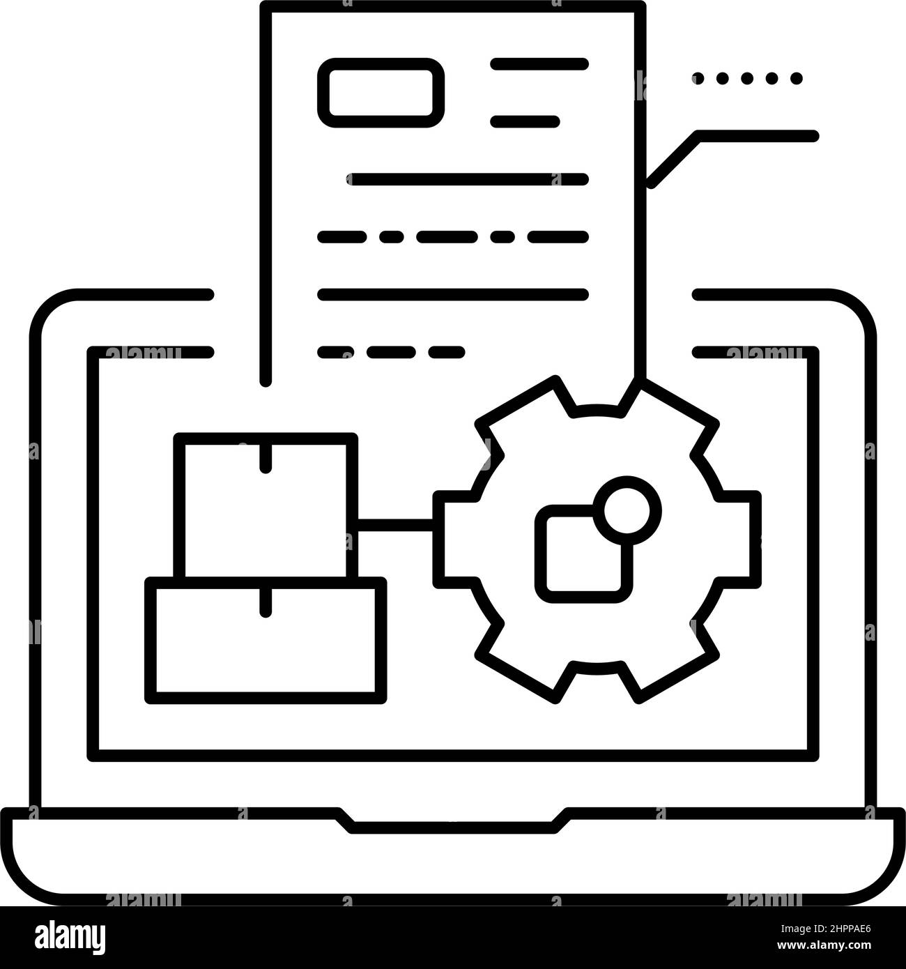 mrp process line icon vector illustration Stock Vector Image & Art - Alamy
