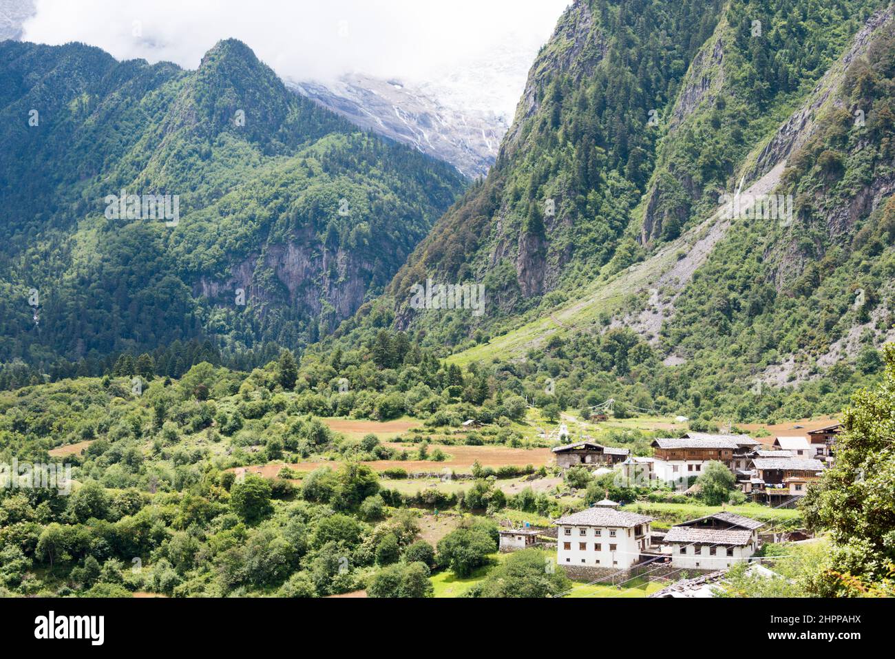 YUBENG, CHINA - Yubeng Village. a famous landmark in the Tibetan ...