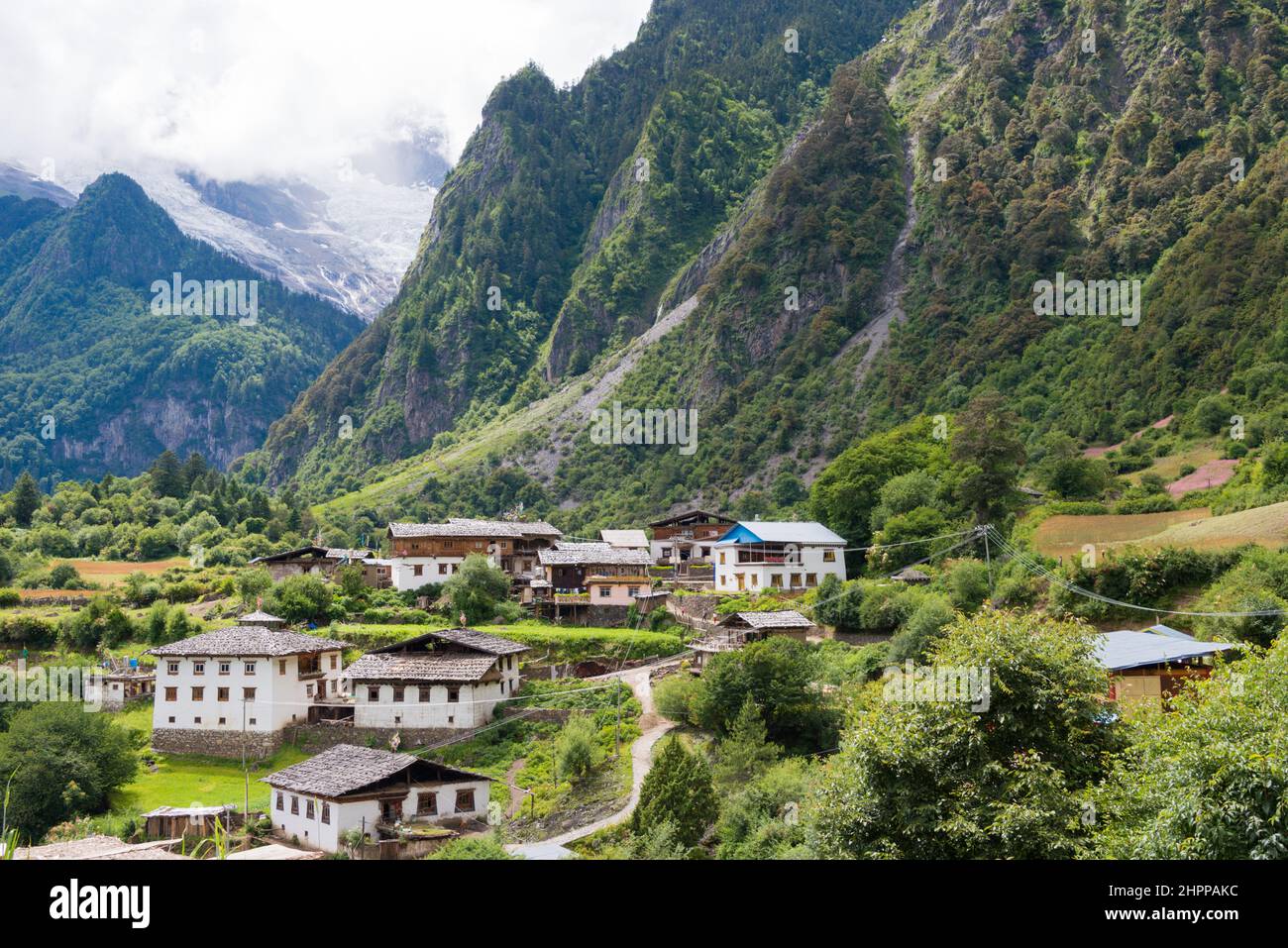 YUBENG, CHINA - Yubeng Village. a famous landmark in the Tibetan ...