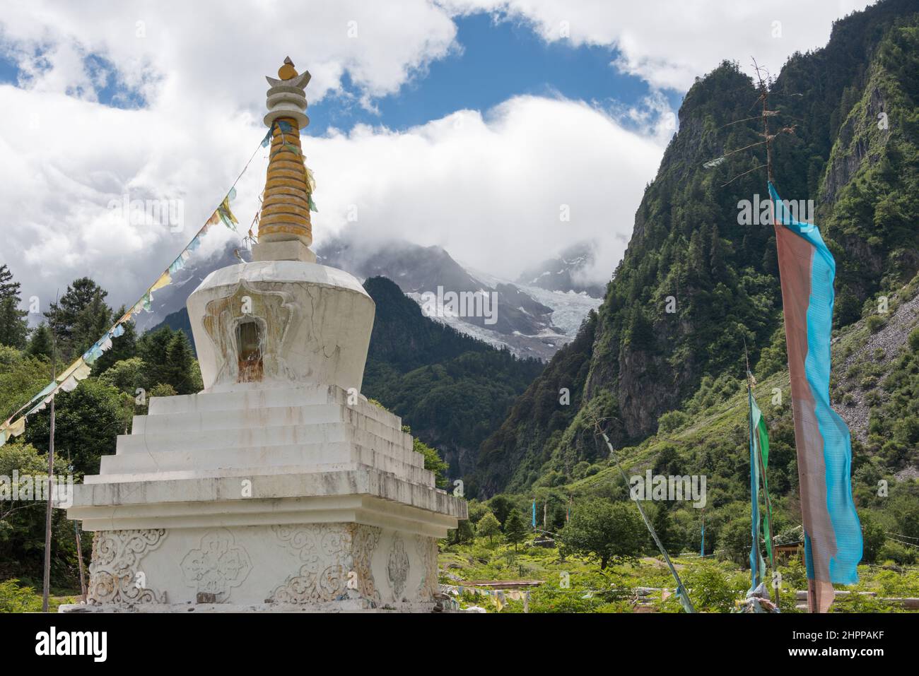 YUBENG, CHINA - Pagoda at Yubeng Village. a famous landmark in the ...