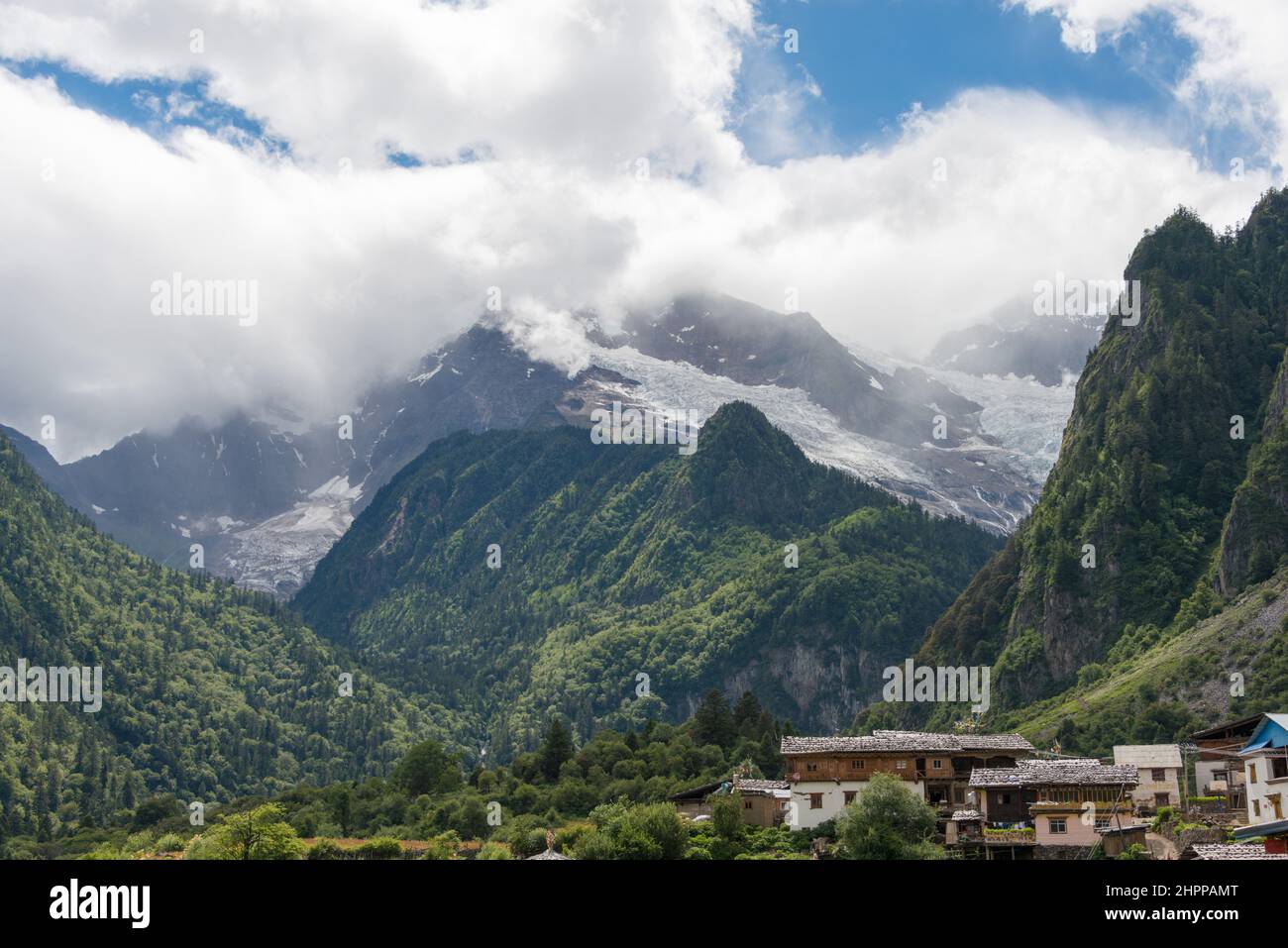 YUBENG, CHINA - Yubeng Village. a famous landmark in the Tibetan ...