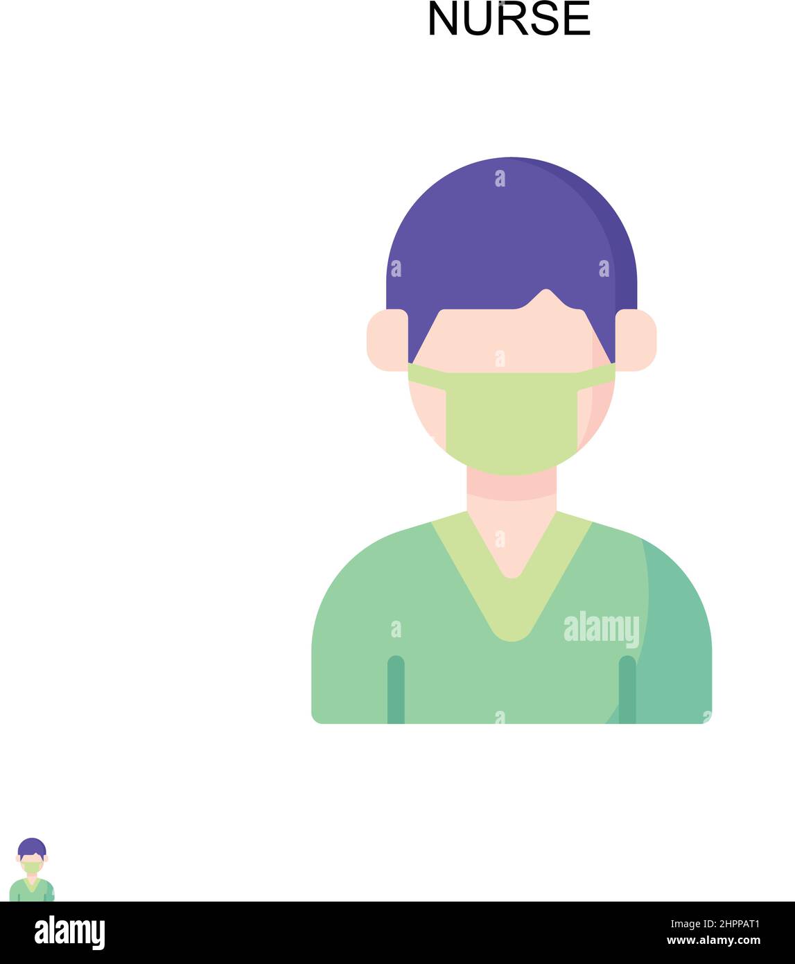 Nurse Simple vector icon. Illustration symbol design template for web ...