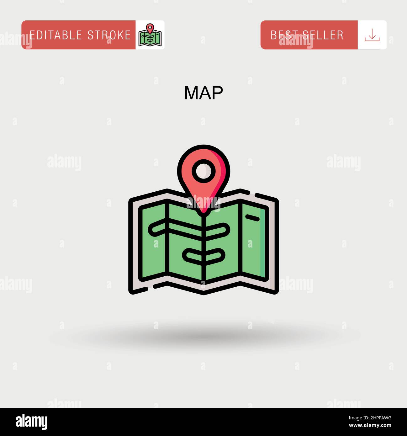 Map Simple vector icon Stock Vector Image & Art - Alamy