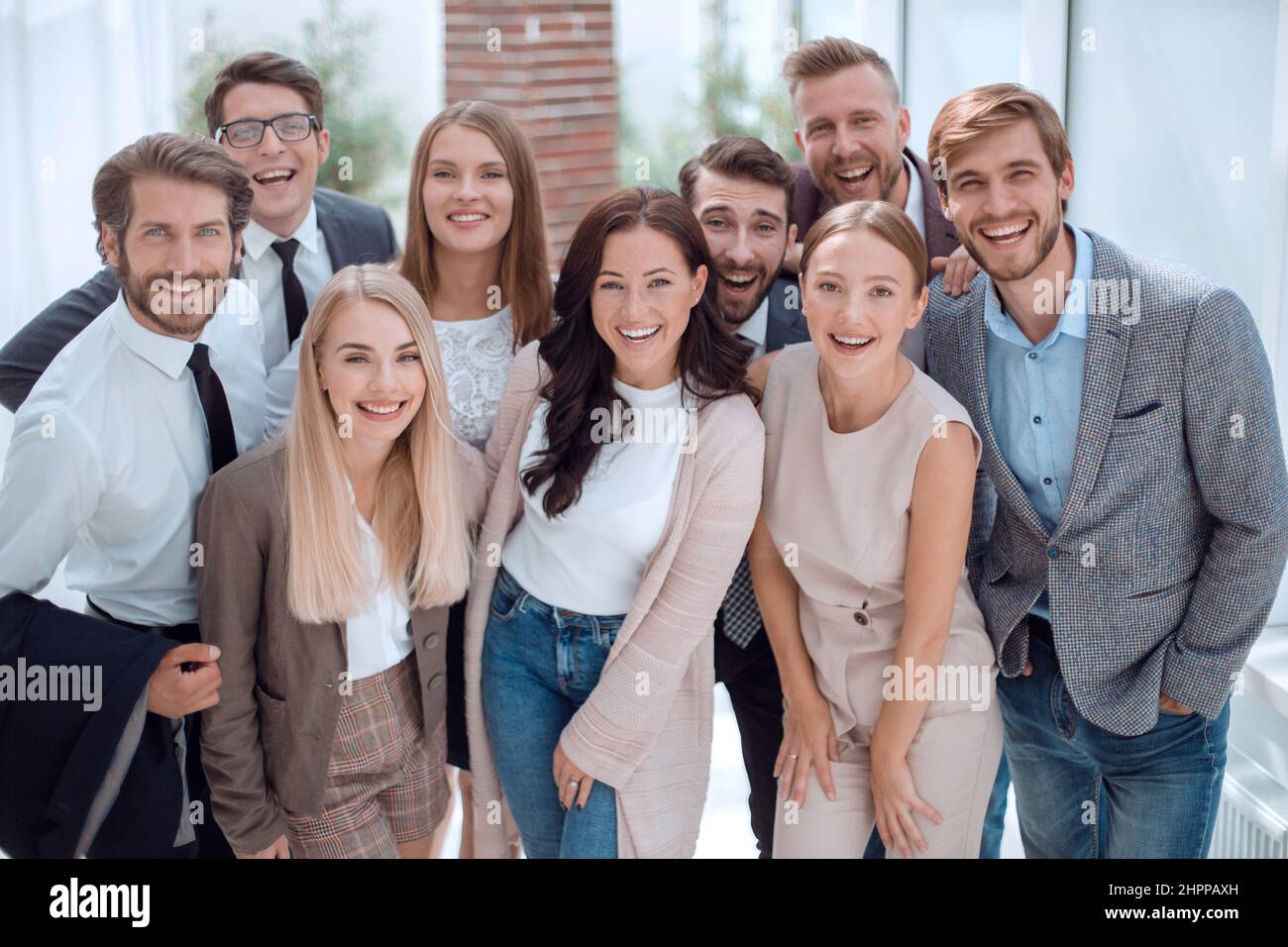 team of successful young people standing together. the concept of ...