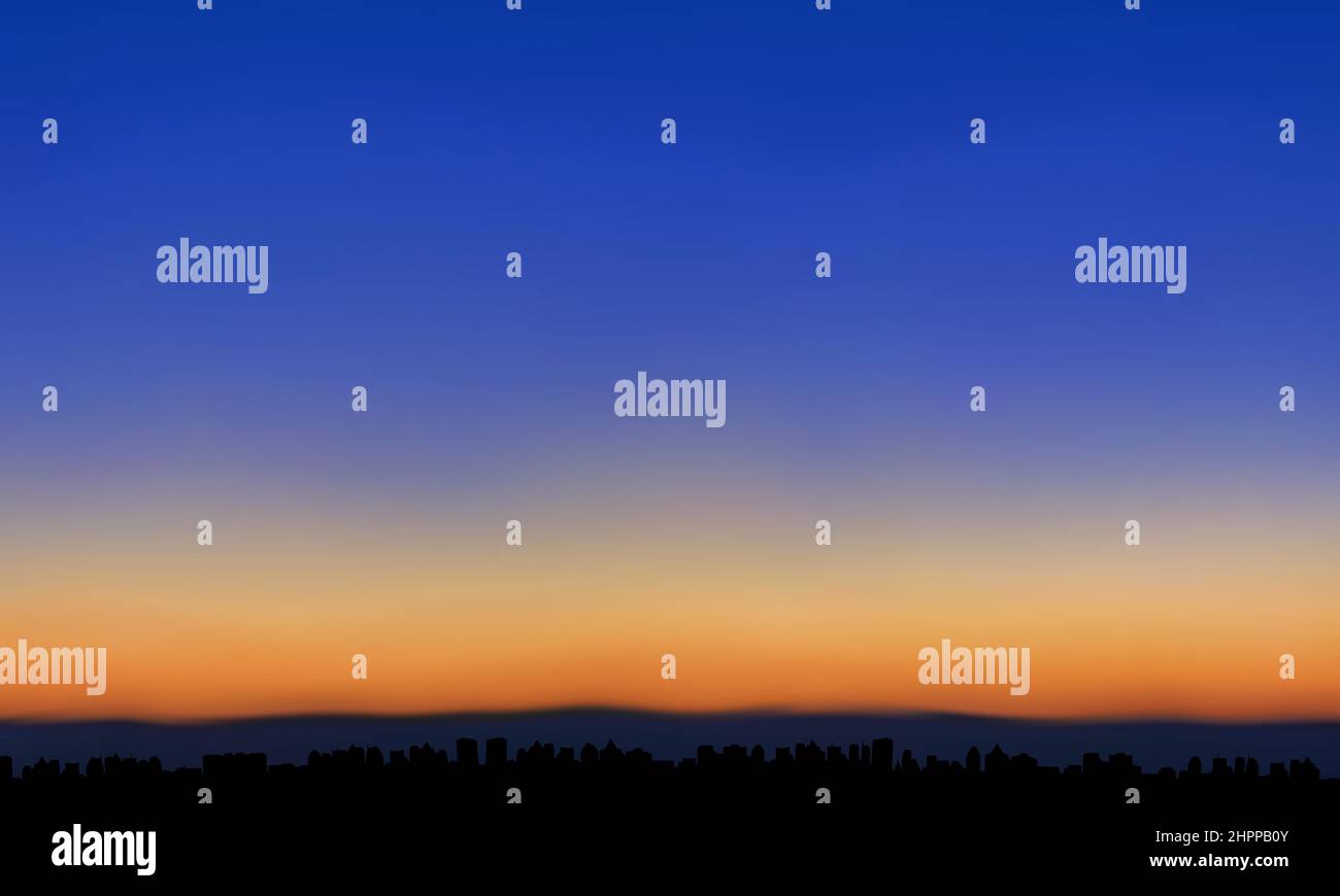 Summer evening view over Stock Vector Images - Alamy