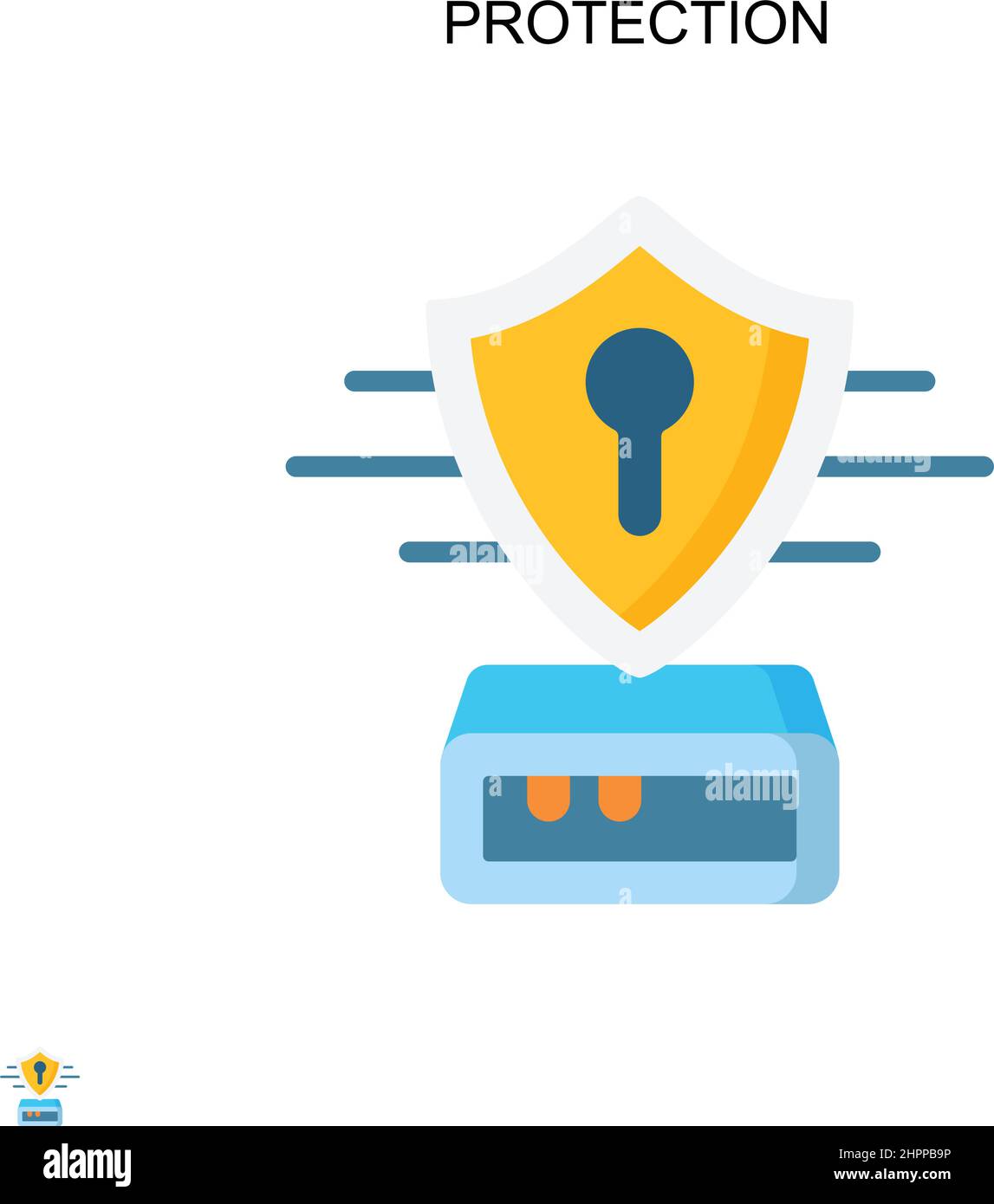 Protection Simple vector icon. Illustration symbol design template for ...