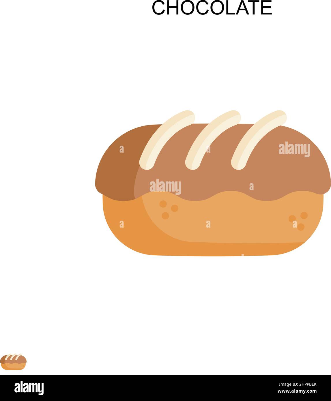 Chocolate Simple vector icon. Illustration symbol design template for ...