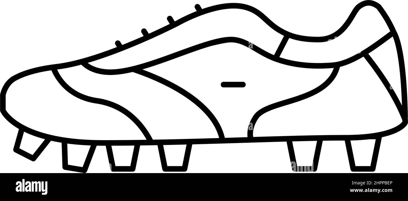 sneaker shoe soccer player line icon vector illustration Stock Vector ...