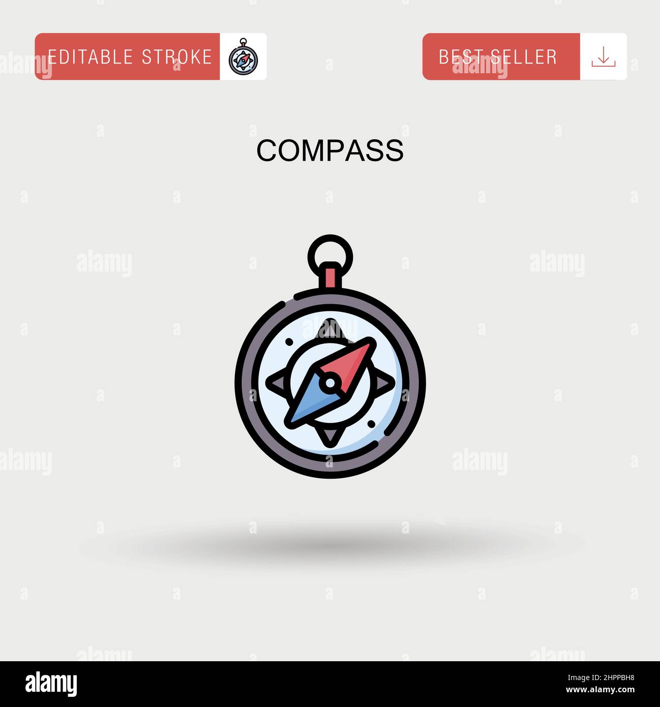 Compass Simple vector icon Stock Vector Image & Art - Alamy