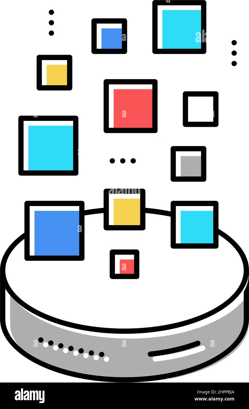storaging digital processing color icon vector illustration Stock ...
