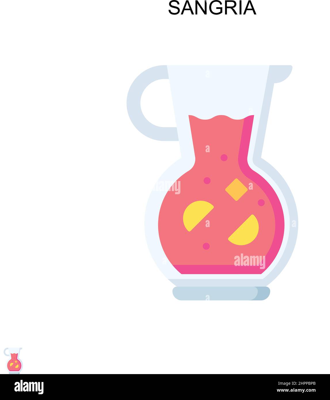 Sangria Simple vector icon. Illustration symbol design template for web ...