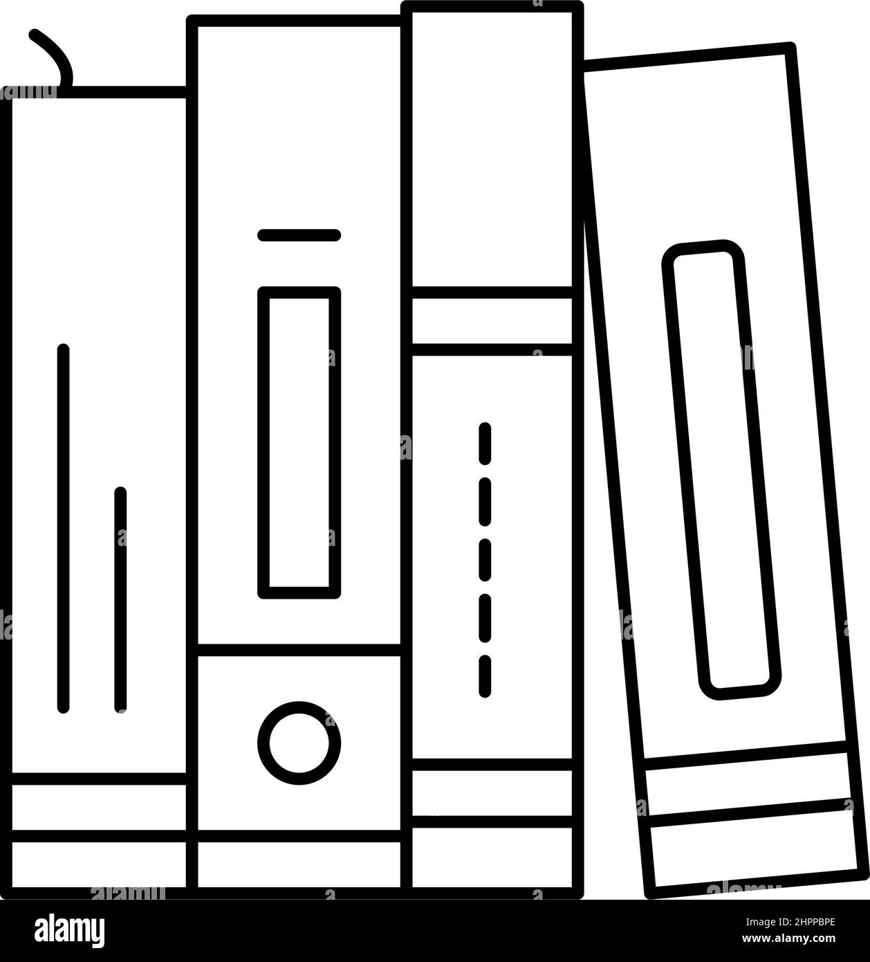 financial report folder line icon vector illustration Stock Vector ...