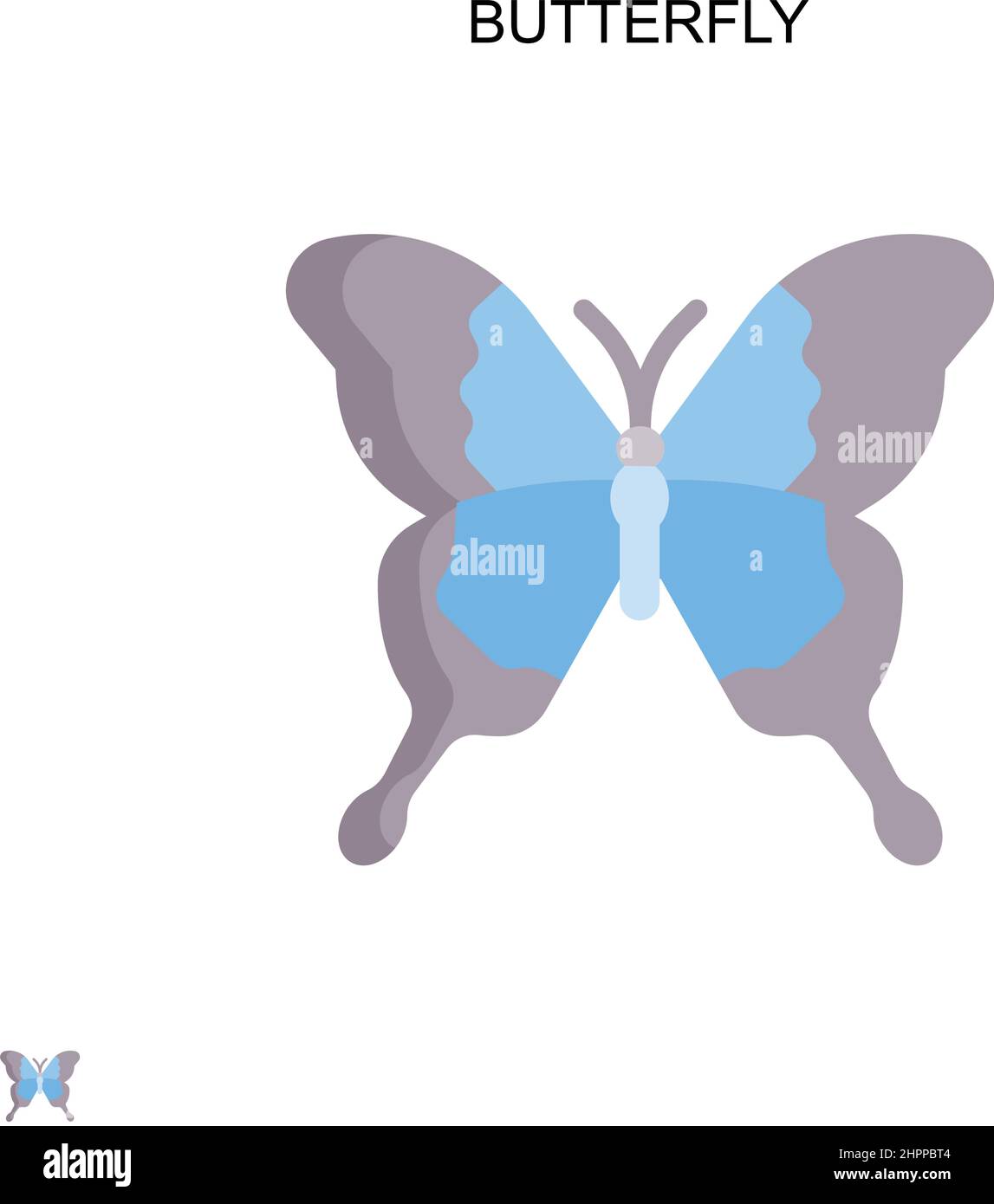 Butterfly Simple vector icon. Illustration symbol design template for ...