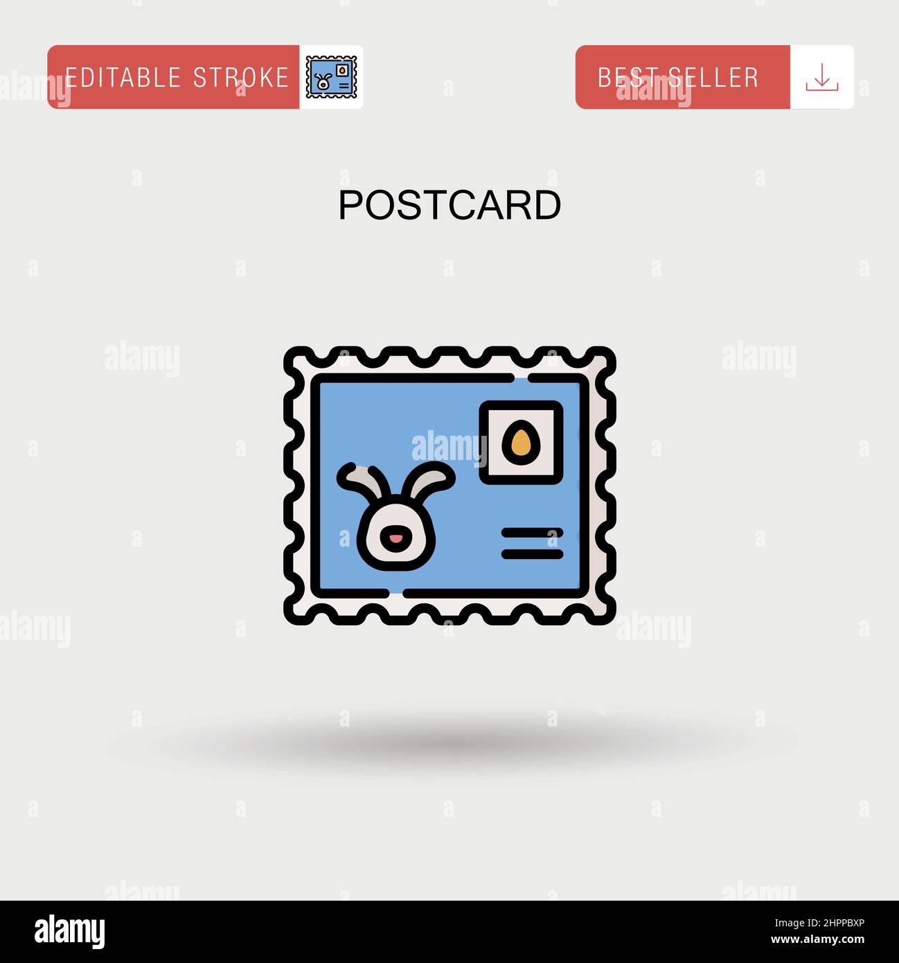 Postcard Simple vector icon Stock Vector Image & Art - Alamy