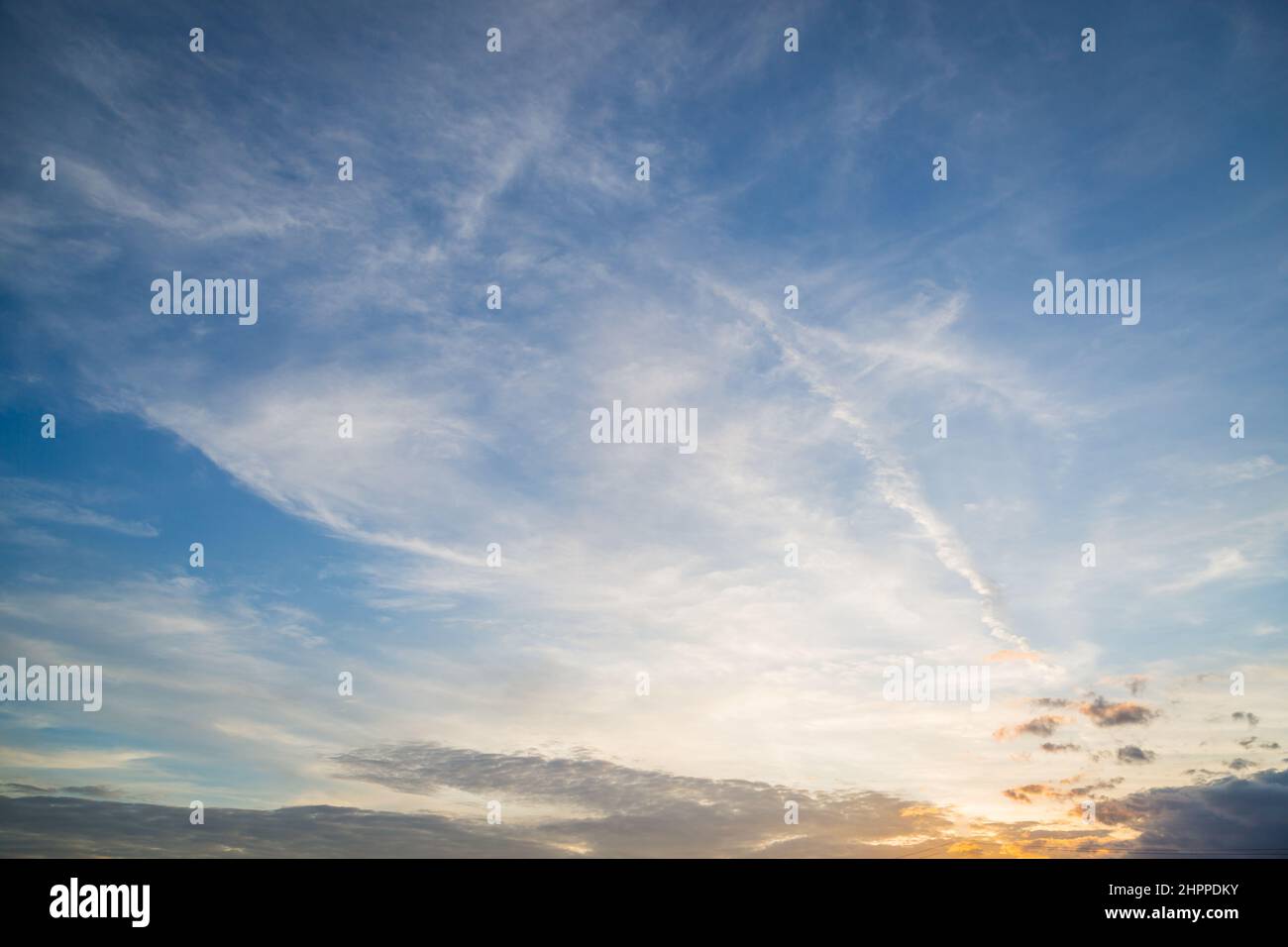 Sky and clouds before sunset background Stock Photo - Alamy