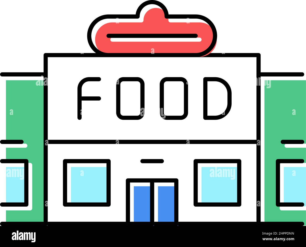 food store building color icon vector illustration Stock Vector Image ...