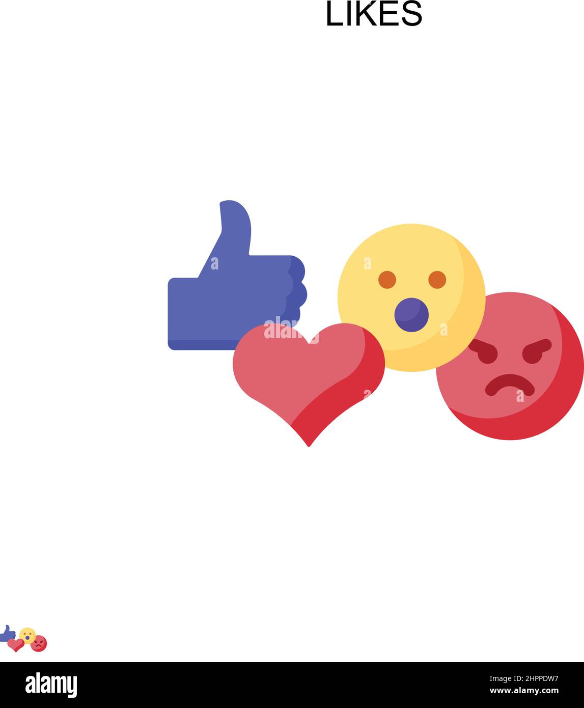 Likes Simple vector icon. Illustration symbol design template for web ...