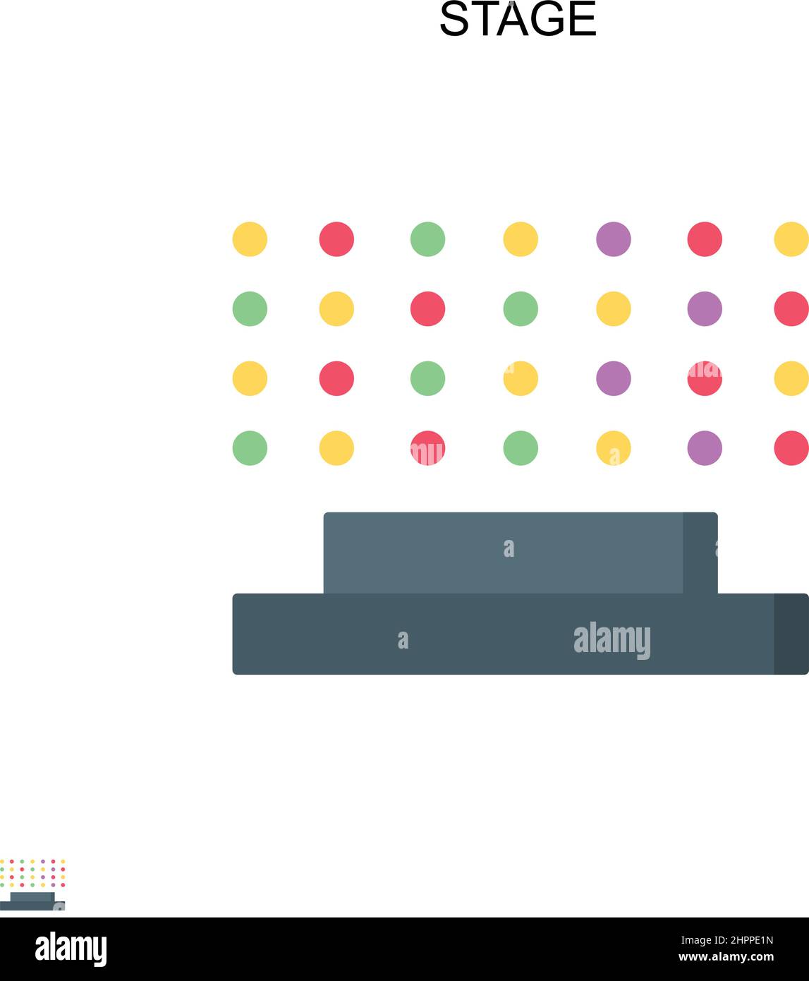 Stage Simple vector icon. Illustration symbol design template for web ...