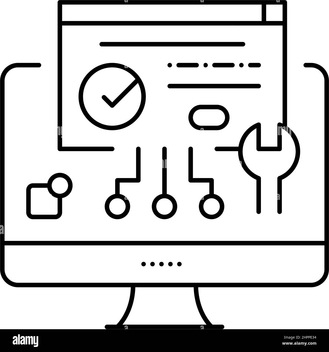 plugin program line icon vector illustration Stock Vector Image & Art ...