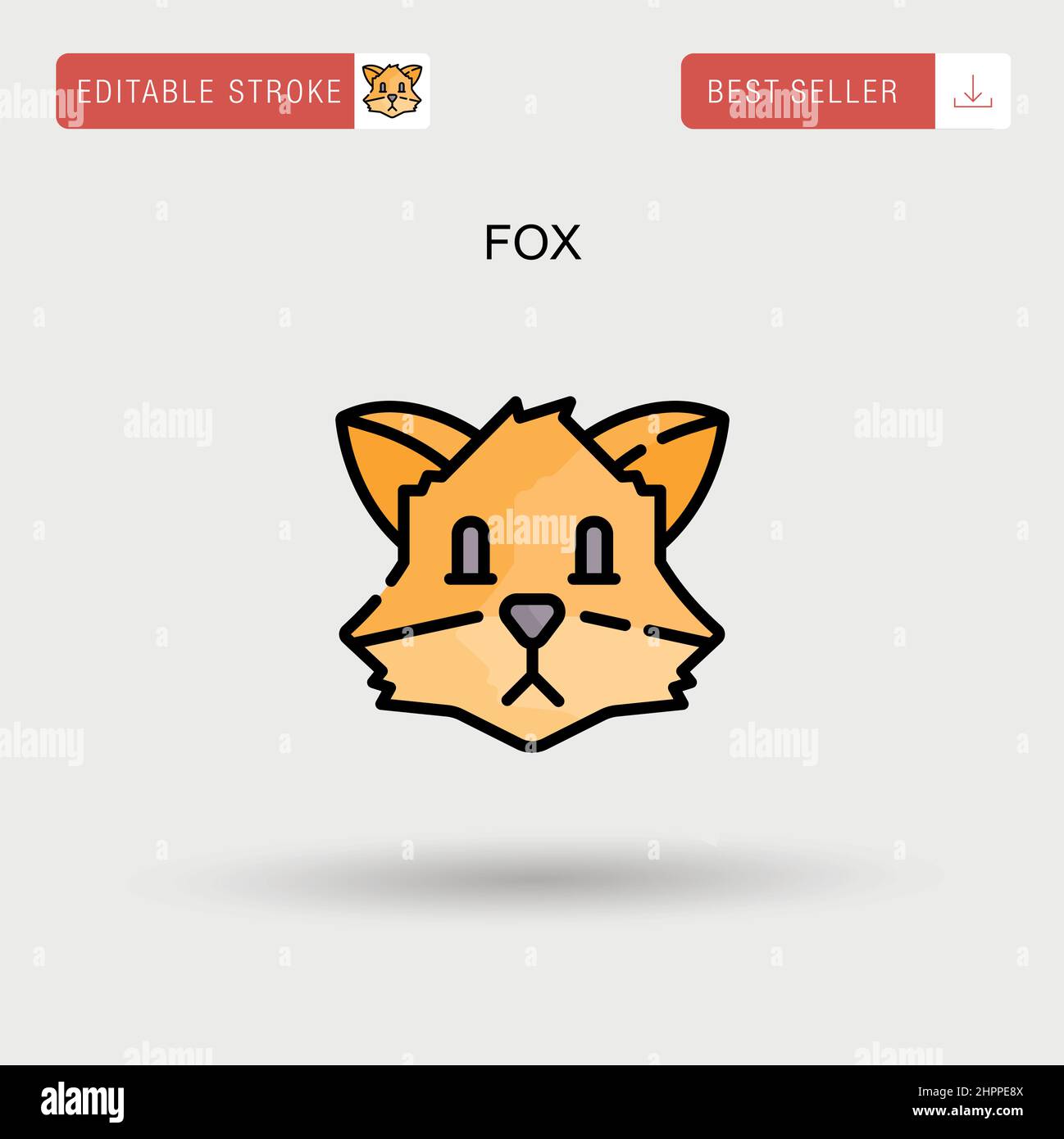 Fox Simple vector icon Stock Vector Image & Art - Alamy