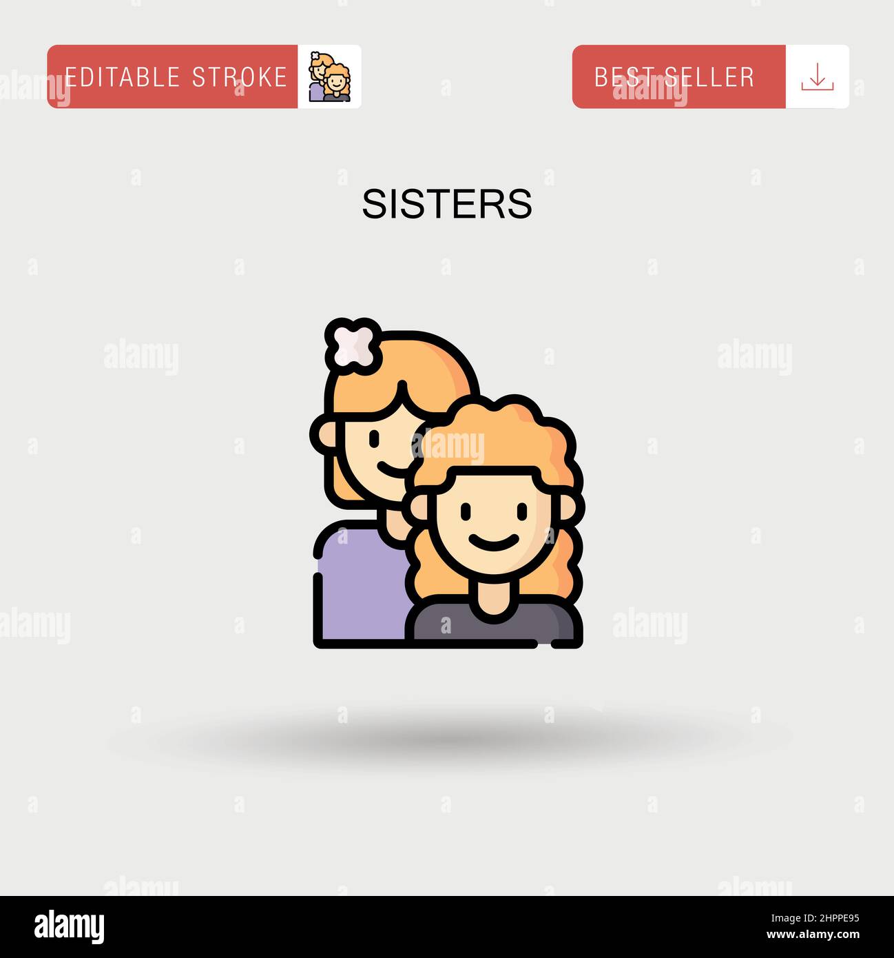 Simple icon vector sisters hi-res stock photography and images - Alamy