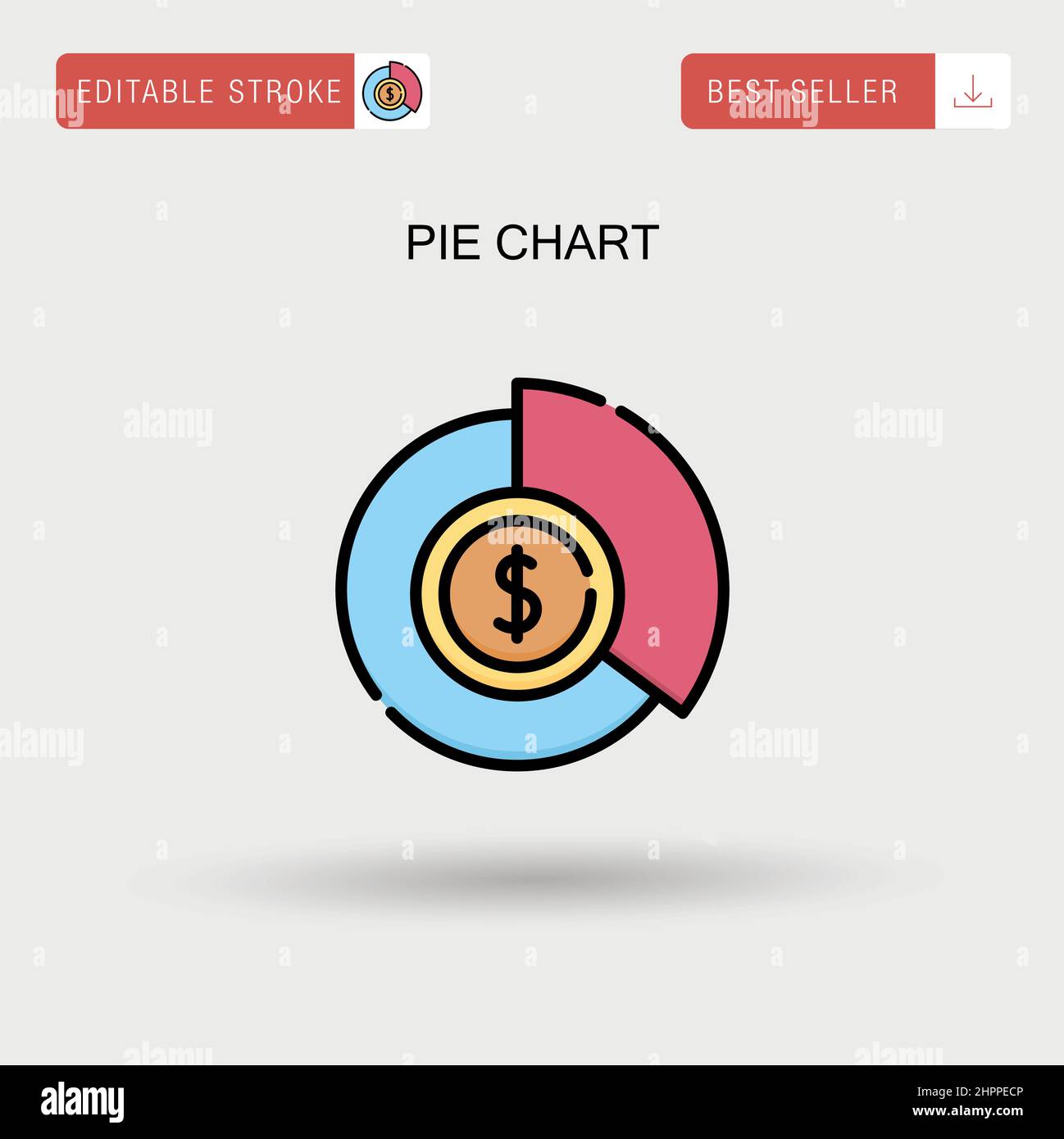Pie chart Simple vector icon Stock Vector Image & Art - Alamy