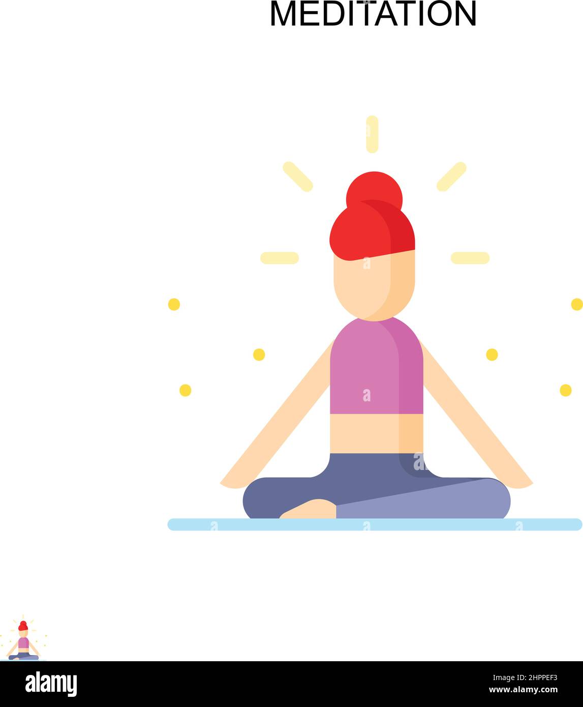 Meditation Simple vector icon. Illustration symbol design template for ...