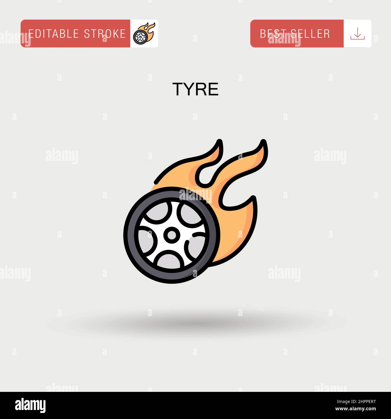 Tyre Simple vector icon Stock Vector Image & Art - Alamy