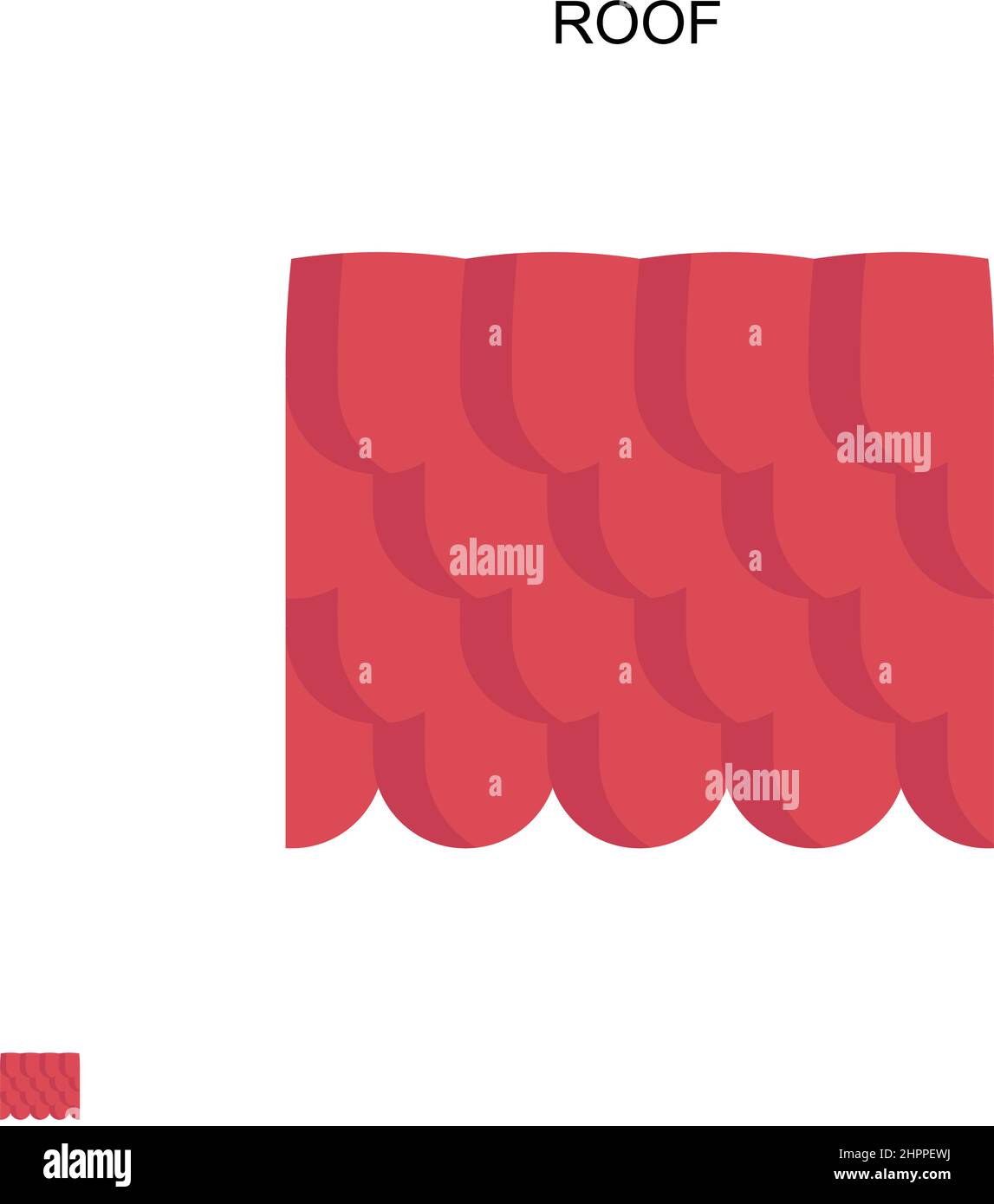 Roof Simple vector icon. Illustration symbol design template for web ...