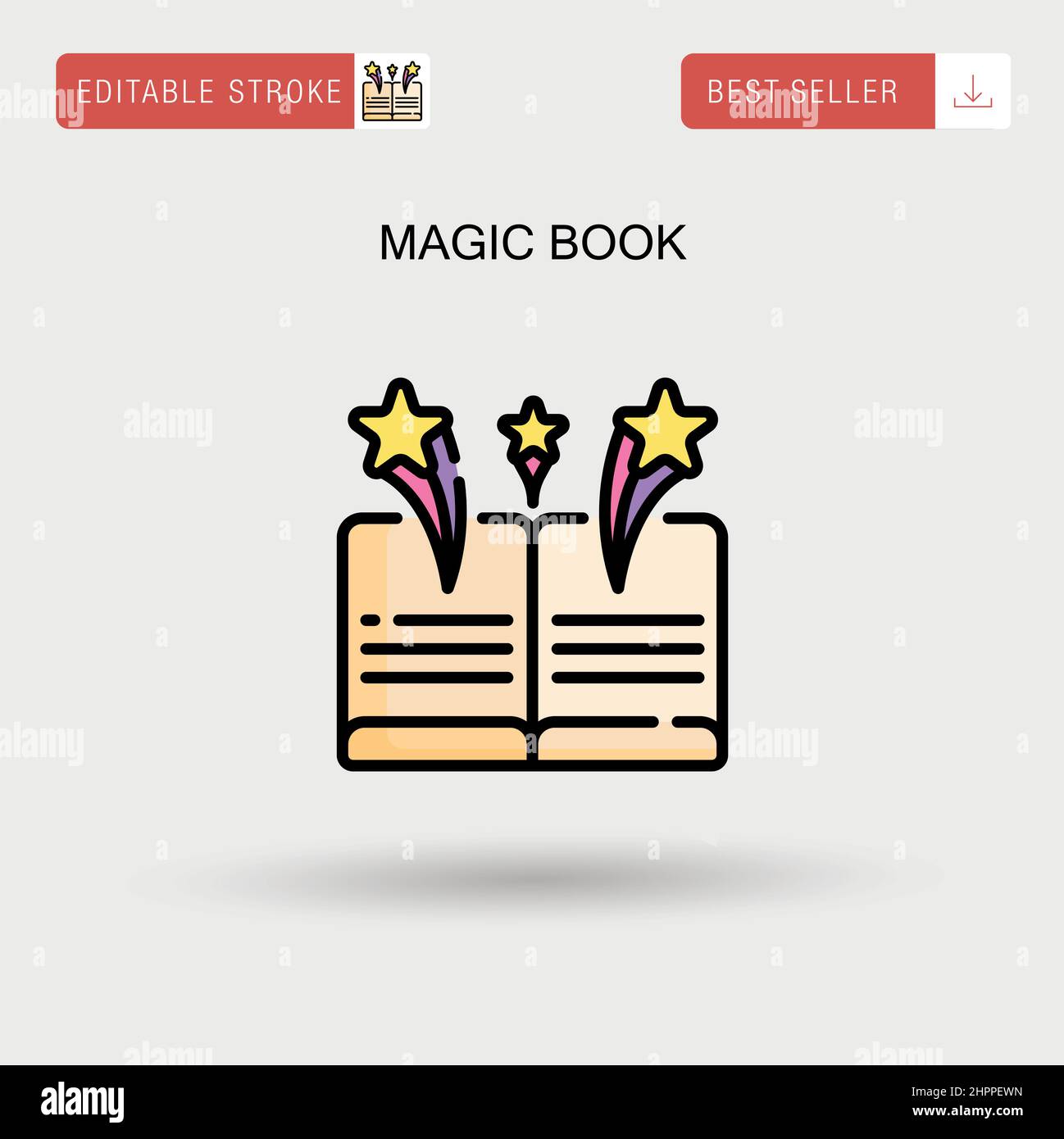 Magic book Simple vector icon Stock Vector Image & Art - Alamy