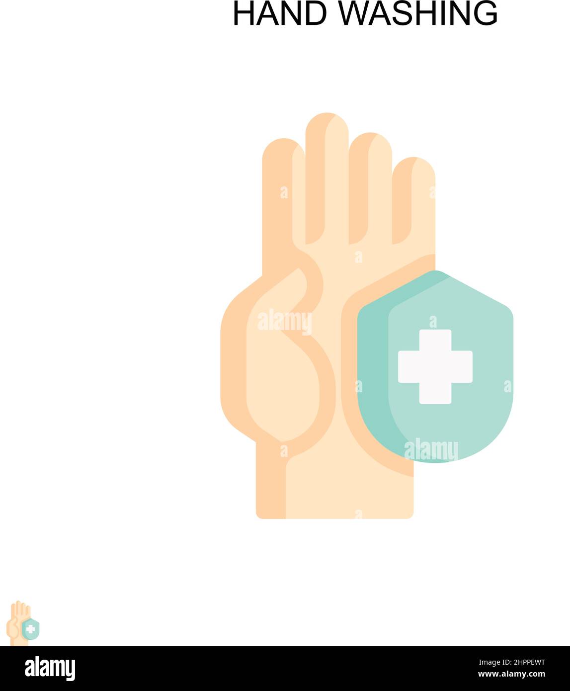 Hand washing Simple vector icon. Illustration symbol design template ...