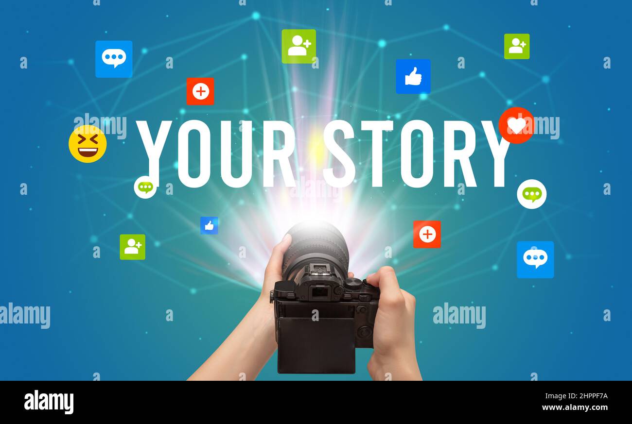 Using camera to capture social media content Stock Photo - Alamy