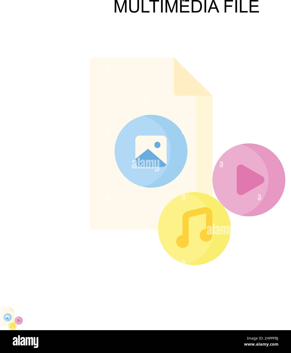 Multimedia file Simple vector icon. Illustration symbol design template ...