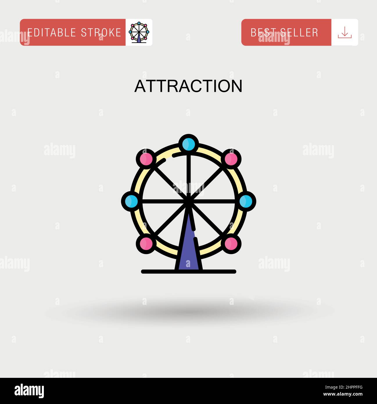 Attraction Simple vector icon Stock Vector Image & Art - Alamy